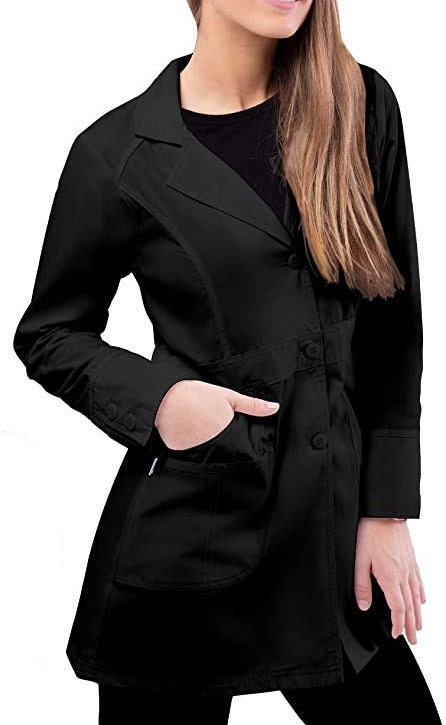 Black Lab Coat,custom Womens Lab Coat, Custom Lab Coat, Embroidered ...