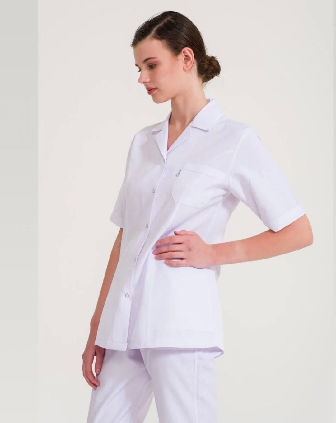 Custom Womens Lab Coat,short Arm Lab Coat, Embroidered Medical Lab Coat ...