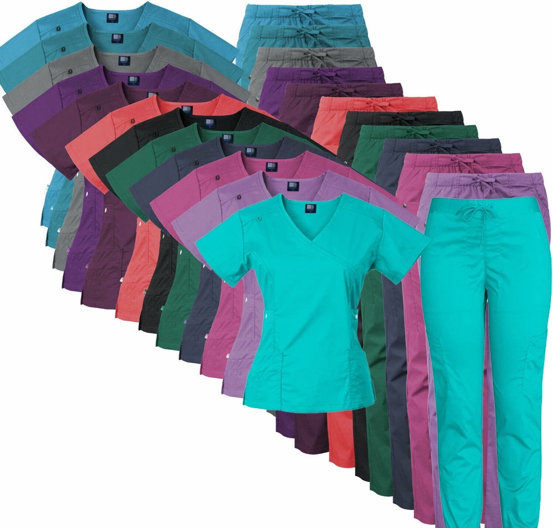 Comfortable Scrub Set,nurse Uniform,elasticated Doctor Dentist RN MSN ...