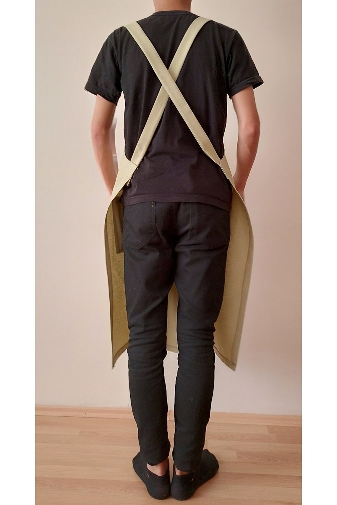 Split Leg Pottery Apron, Crafts Apron, Kitchen Apron, With Pockets for ...