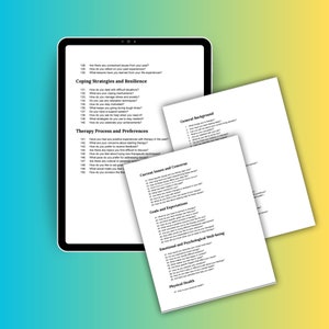 First Session Therapy Questions Simple Counseling Questions Therapy ...