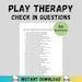 Play Therapy Check in Questions Counseling Tools Therapist Mental ...
