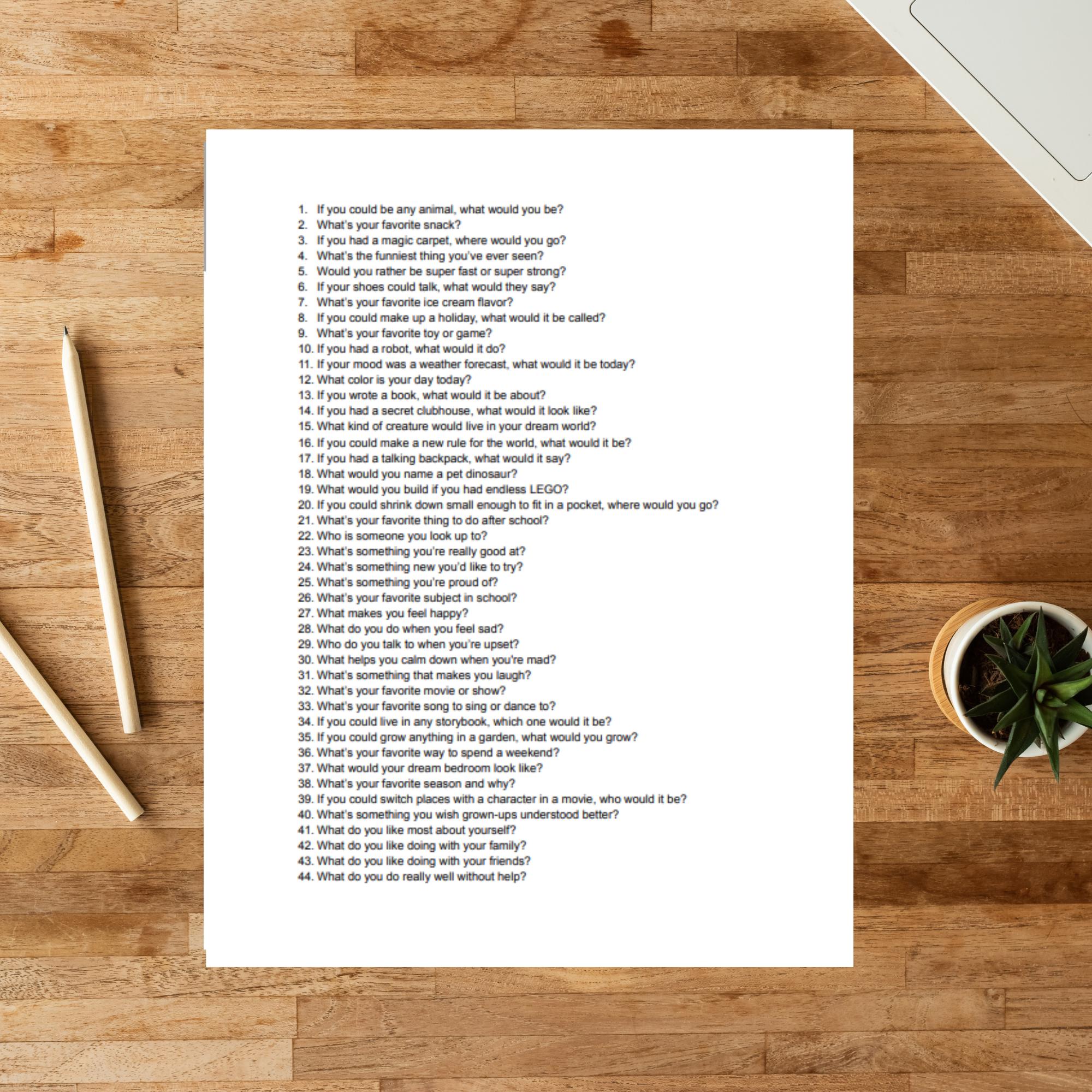 Icebreaker Questions for Kids Therapy Sessions Counseling Tools ...