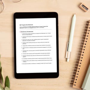 DBT Progress Notes Dialectical Behavior Therapy Statements Therapist ...