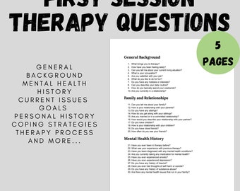 First Session Therapy Questions Simple Counseling Questions Therapy ...
