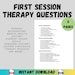 First Session Therapy Questions Simple Counseling Questions Therapy ...