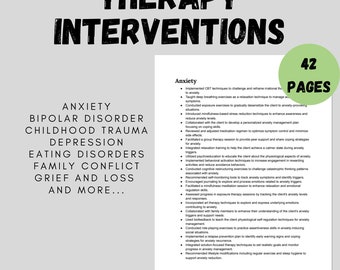 Child Therapy Interventions for Progress Notes, Therapeutic ...