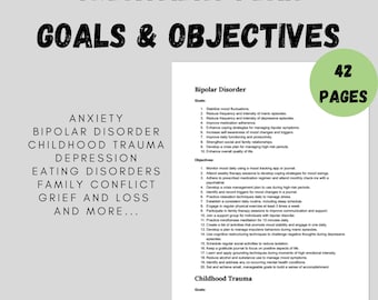 CBT Treatment Plan Goals and Objectives Treatment Planning Tool Therapy ...