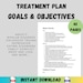 Treatment Plan Goals and Objectives Treatment Planning Tool Therapy ...