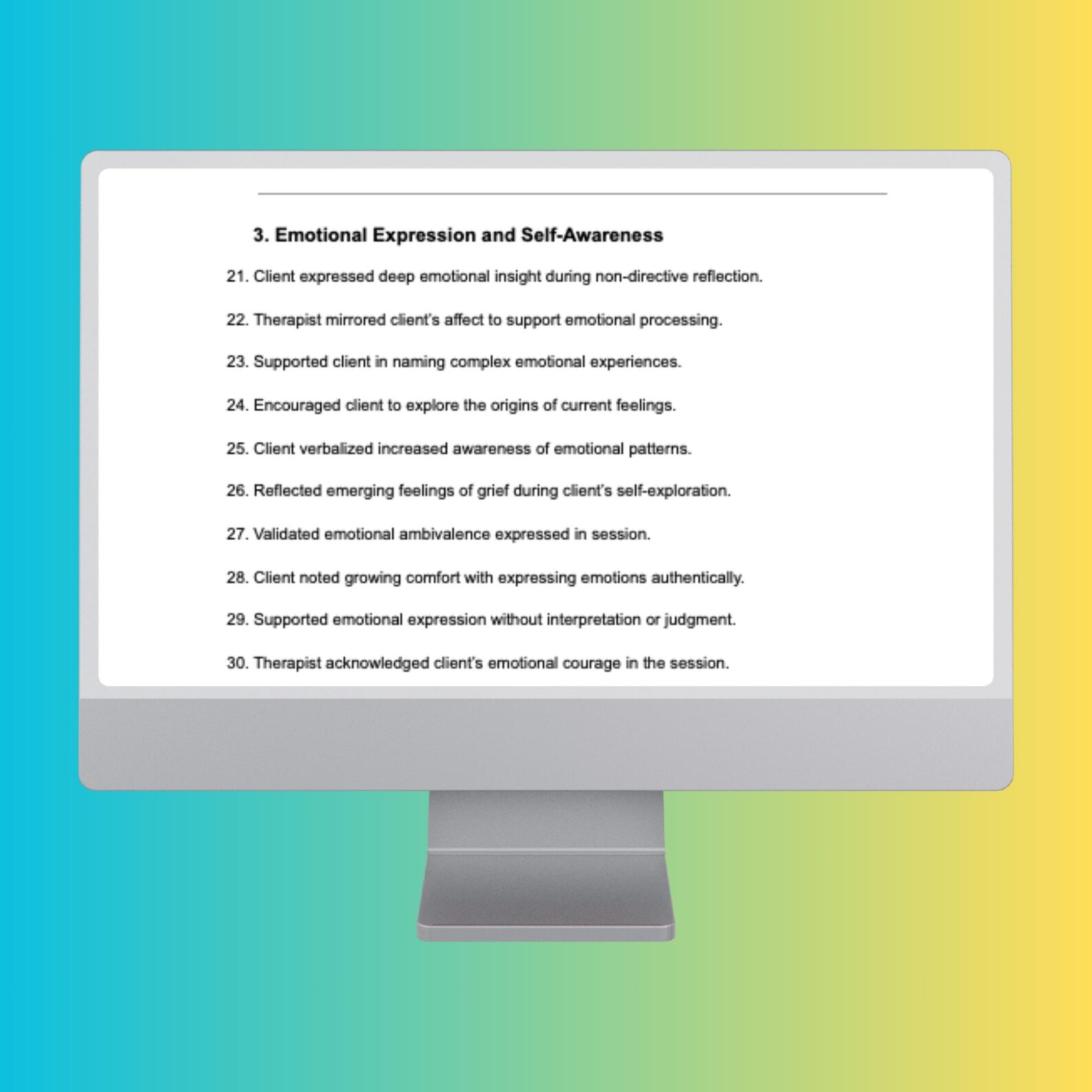 Person Centered Therapy Progress Notes Editable Counseling Template ...