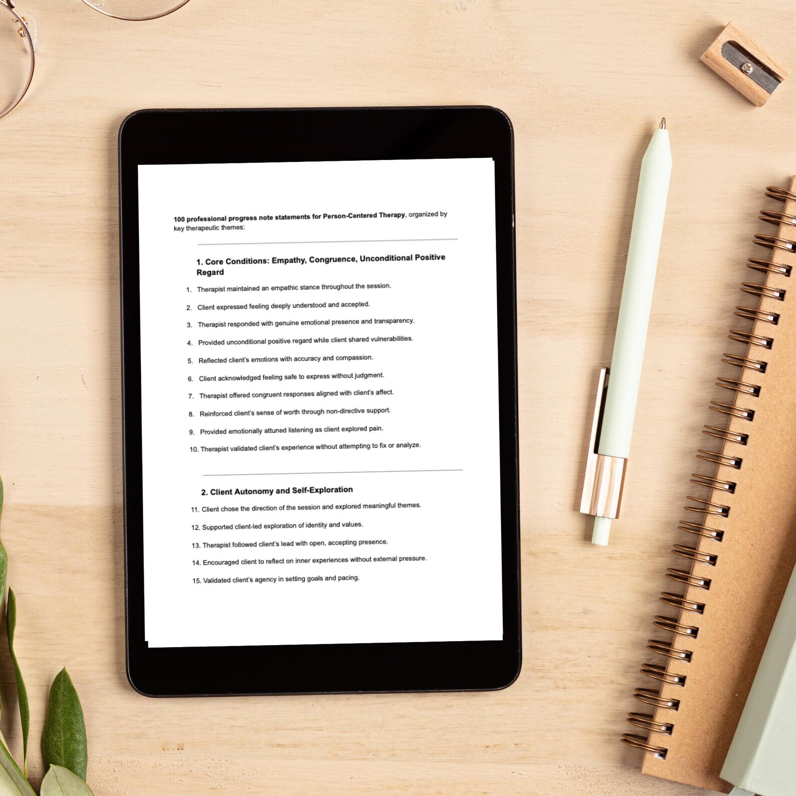 Person Centered Therapy Progress Notes Editable Counseling Template ...