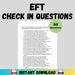 EFT Check in Questions Therapy Tools Therapy Questions Printable ...