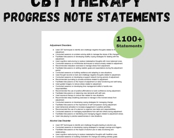 Therapy Progress Note Statements Therapist Progress Notes Psychotherapy ...
