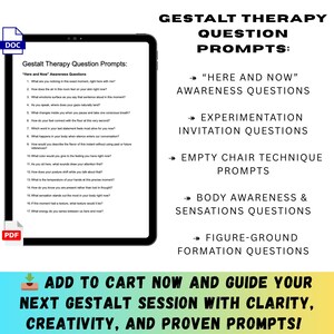 Gestalt Therapy Questions Awareness Prompts Empty Chair Body Sensation ...