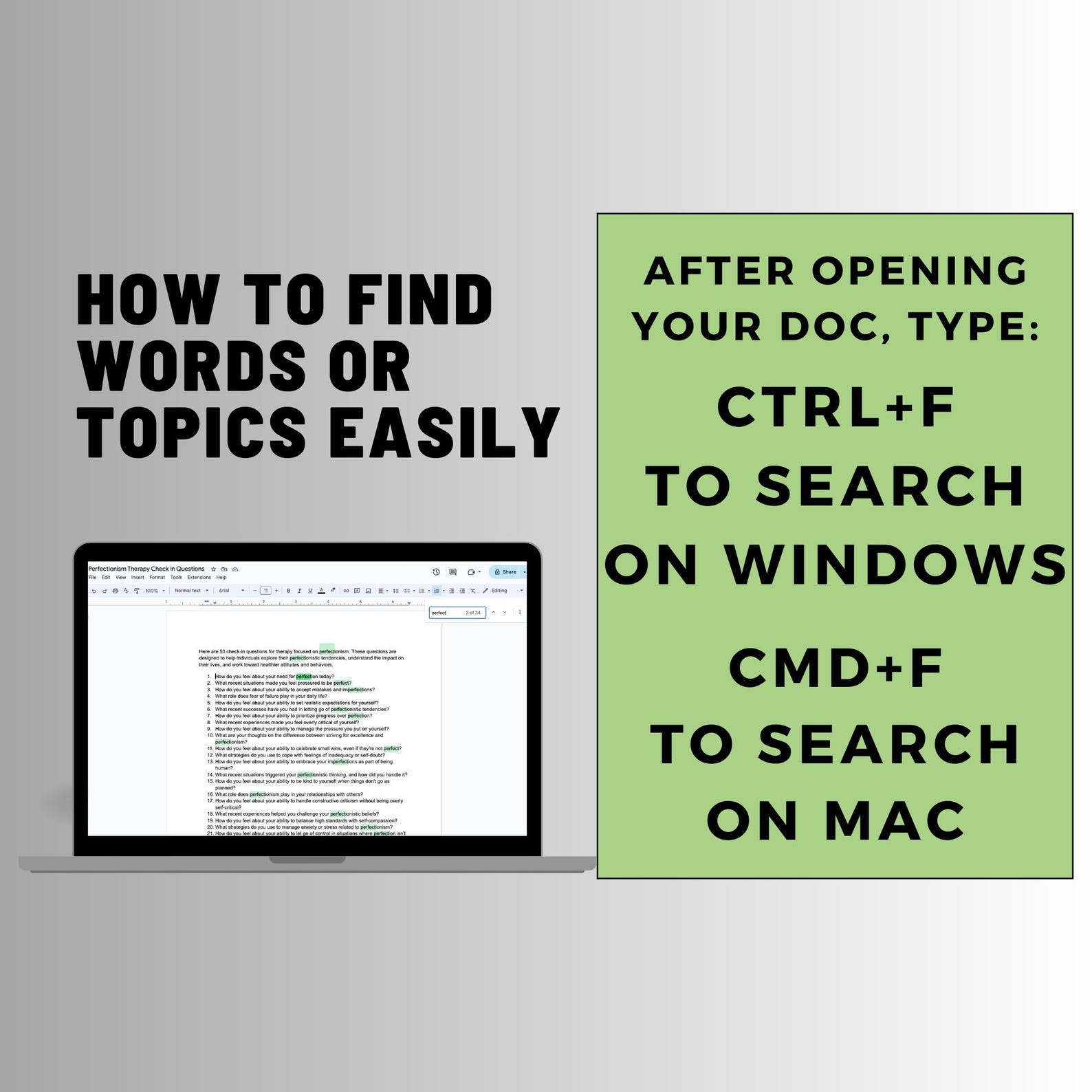 Perfectionism Therapy Check in Questions Counseling Tools Perfectionist ...
