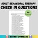 Sobriety Therapy Check in Questions Sobriety Counseling Tools Therapist ...