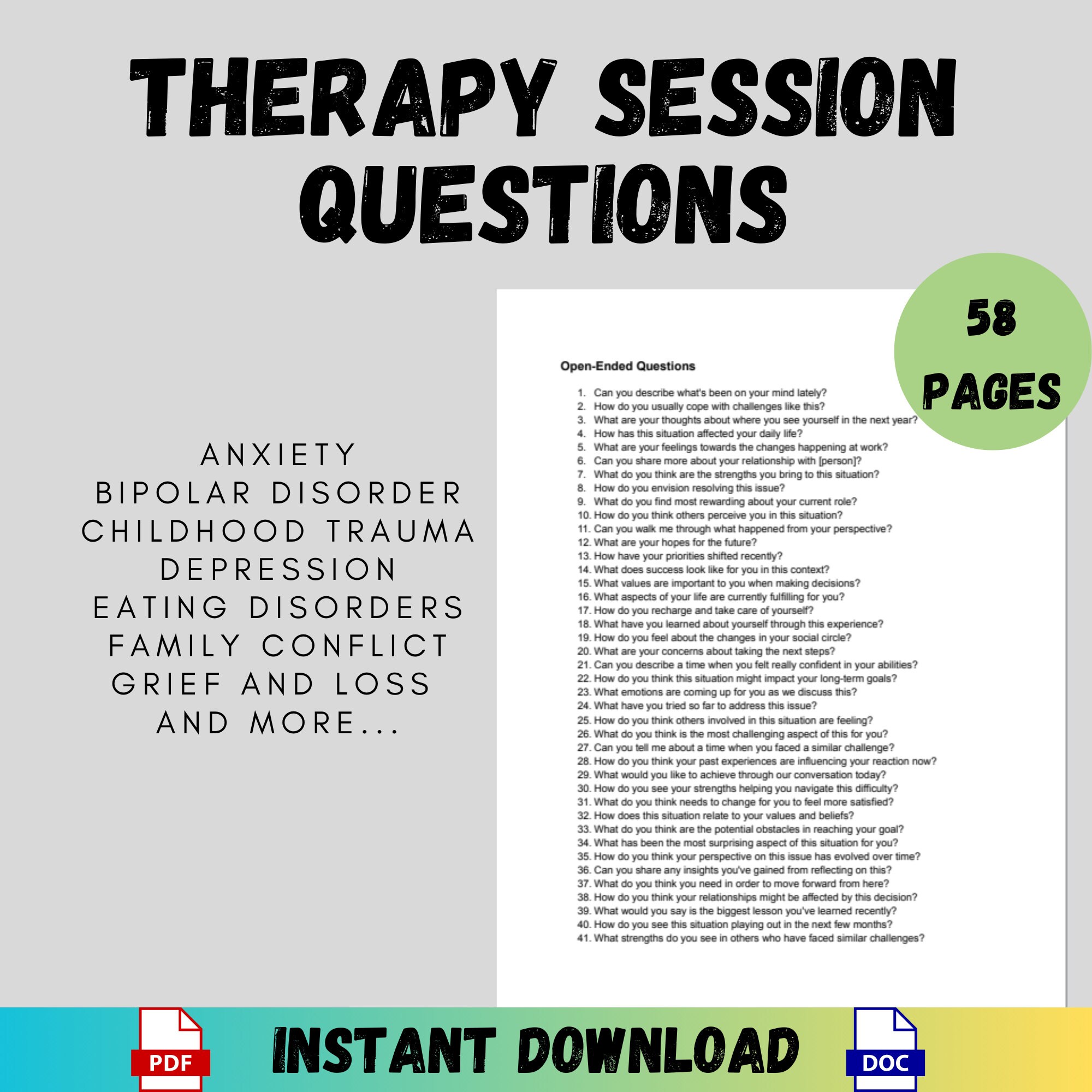 Therapy Session Therapy Tools Questions Counseling Questions Therapy ...
