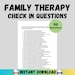 Family Therapy Check in Questions Counseling Tools Therapist Mental ...