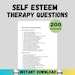 Self Esteem Therapy Questions Confidence Therapy Self Esteem Counseling ...