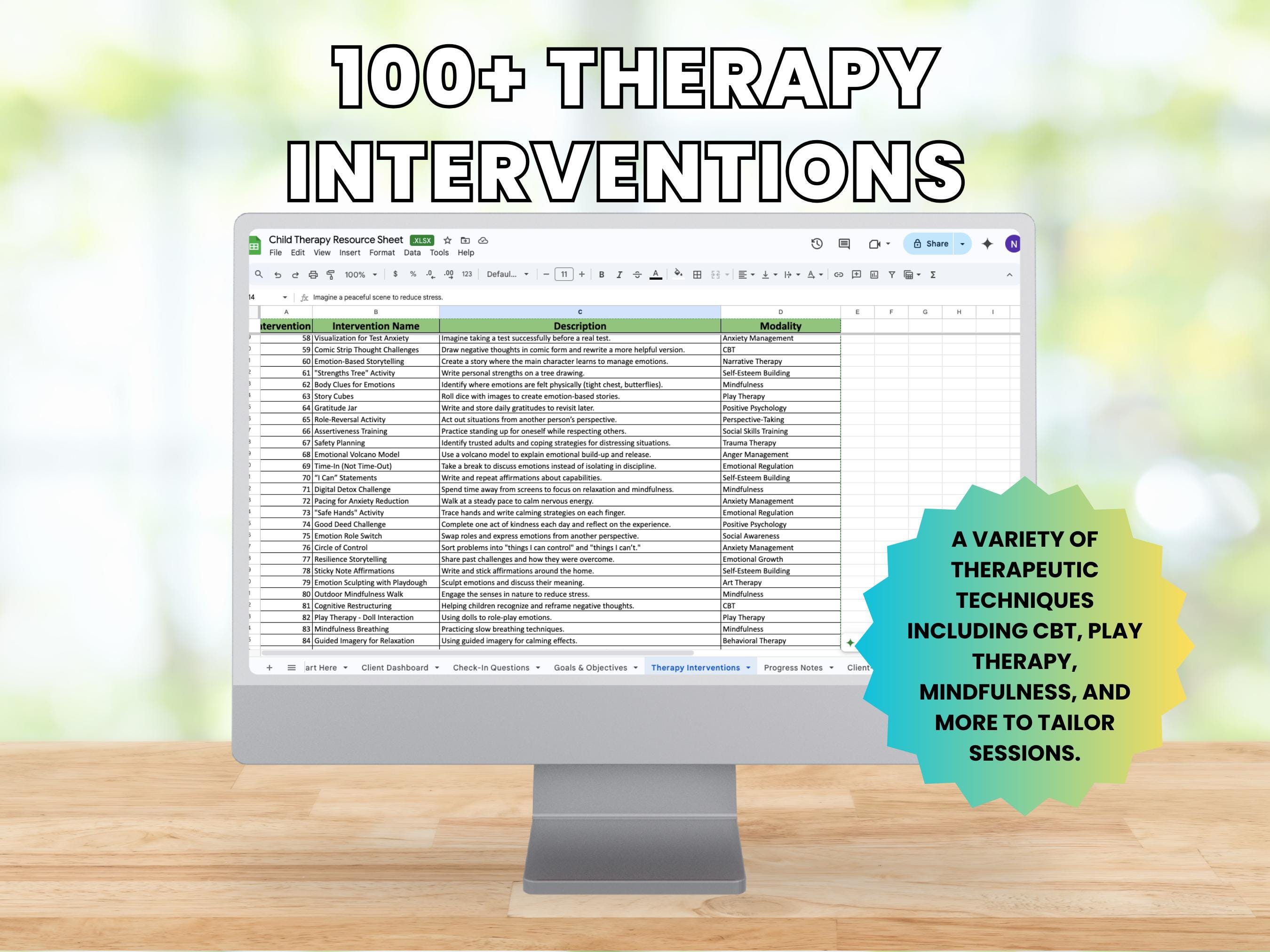 Child Therapy Tracker Printable SOAP Notes Goal Setting Therapist ...