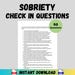 Sobriety Therapy Check in Questions Sobriety Counseling Tools Therapist ...