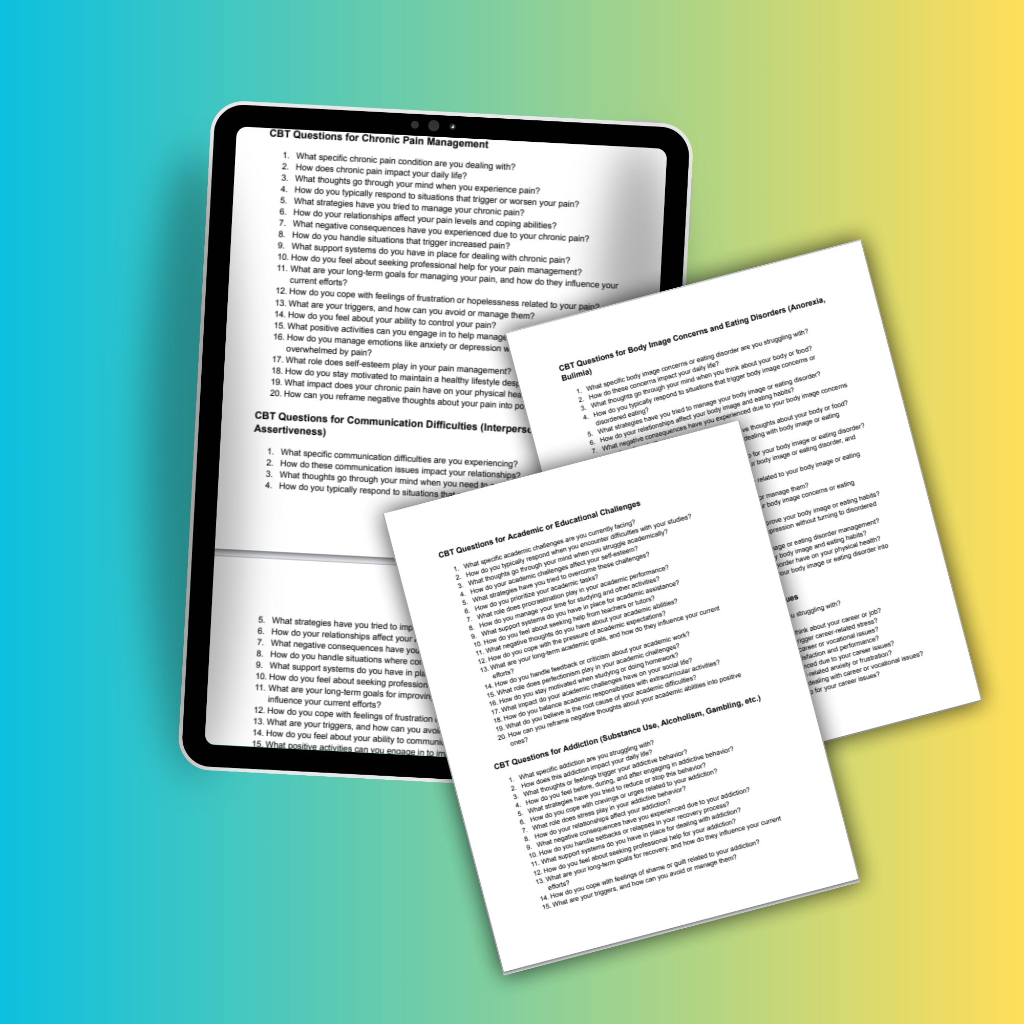 Cognitive Behavioral Therapy Bundle CBT Progress Note Statements ...