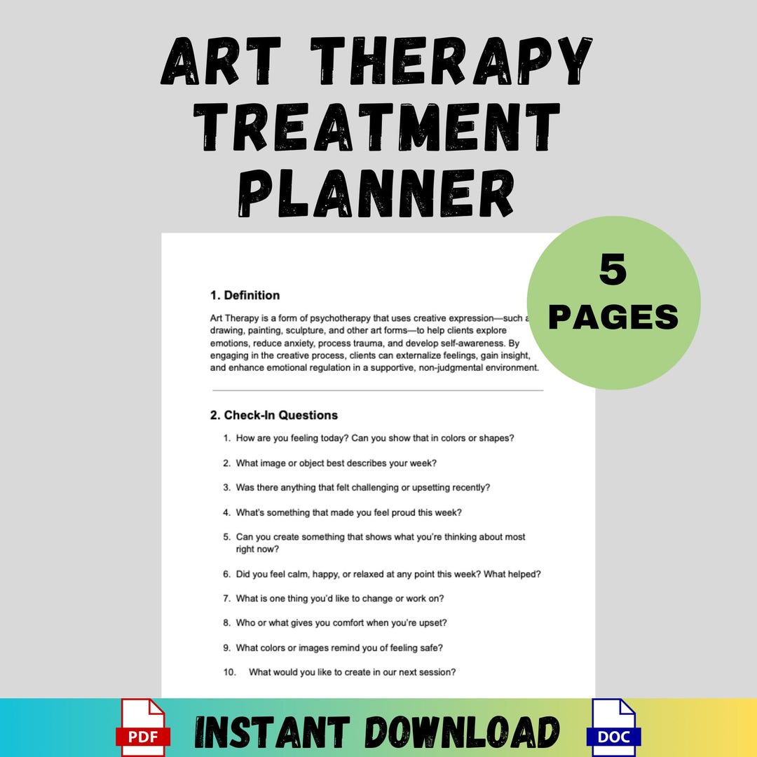 Art Therapy Treatment Planner Counseling Goals, Interventions and ...