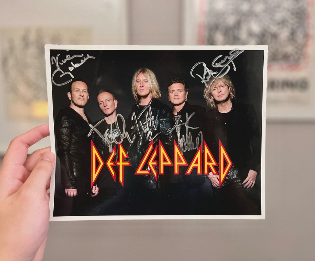 Def Leppard - Fully Autographed 8"x10" Photo With Epperson ...