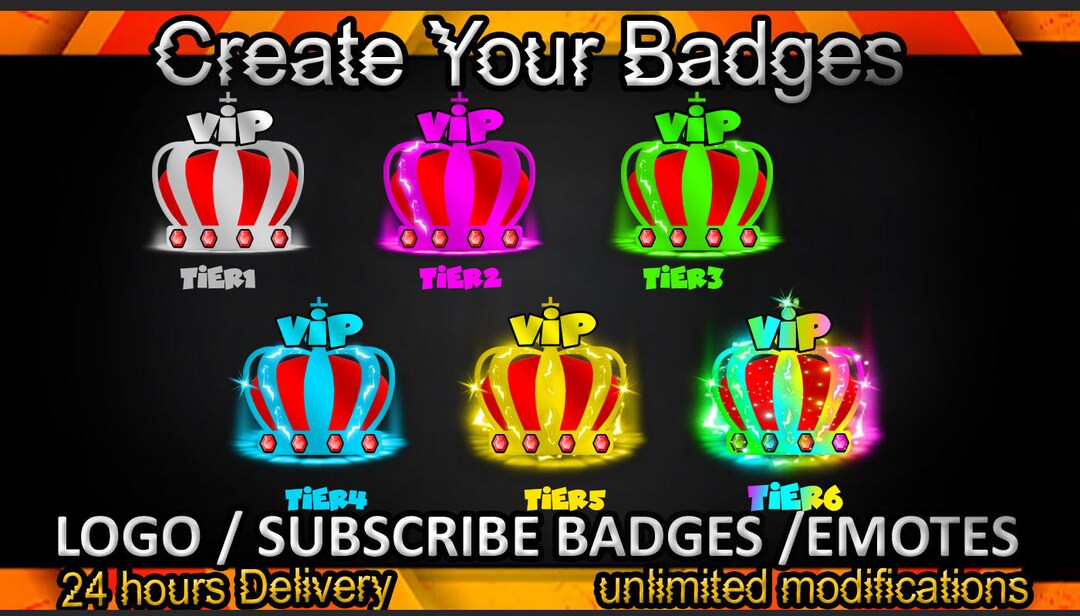Crown Twitch Sub Badges / Crown Twitch Emotes/ Crown Badges for ...