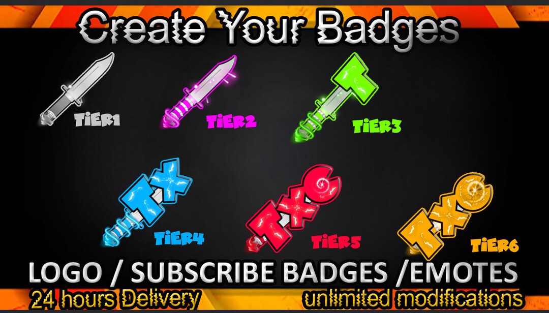 Dagger Twitch Sub Badges / Dagger Twitch Emotes/ Dagger Badges for ...
