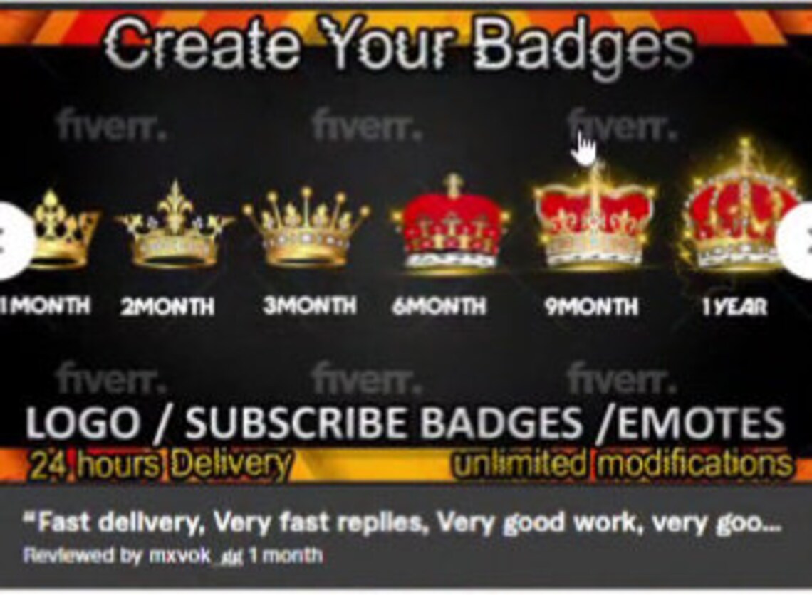 Crown Twitch Sub Badges / Crown Twitch Emotes/ Crown Badges for ...