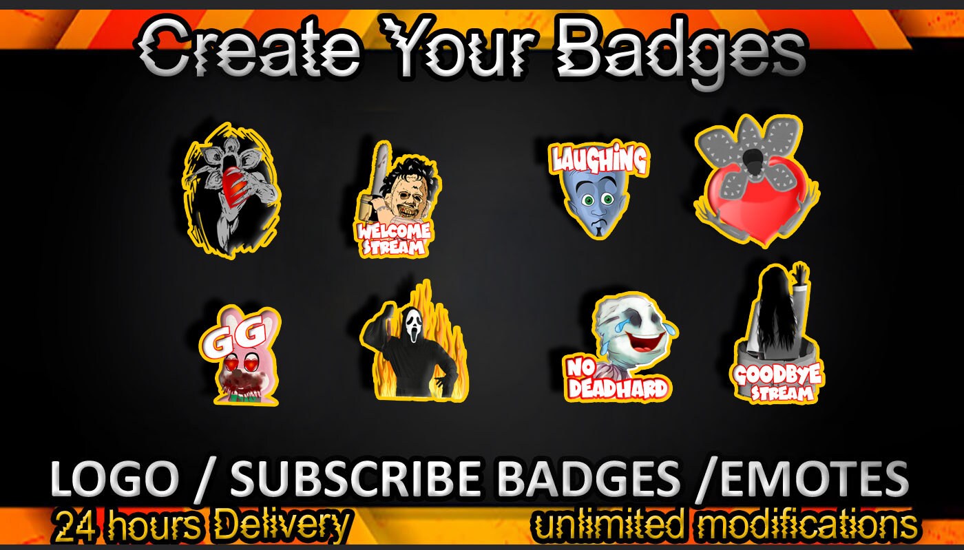 Killer Twitch Sub Badges / Killer Twitch Emotes/ Killer Badges for ...