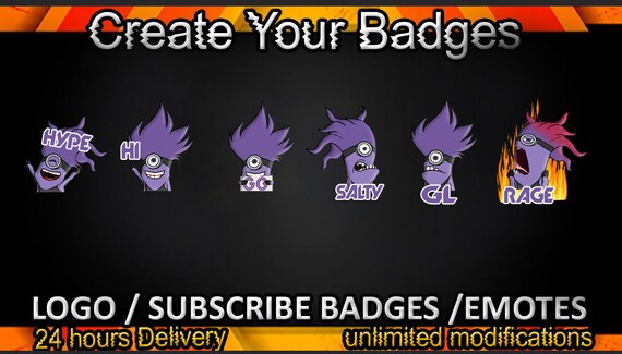 Minion Twitch Sub Badges / Minion Twitch Emotes/ Minion Badges - Etsy