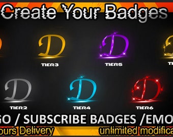 H Twitch Sub Badges / H Twitch Emotes/ H Badges for Streamers / H ...