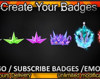 Golden Crown Twitch Sub Badges, Golden Crown Twitch Emotes / Golden ...