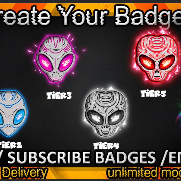 Alien Subscriber Badges - Etsy