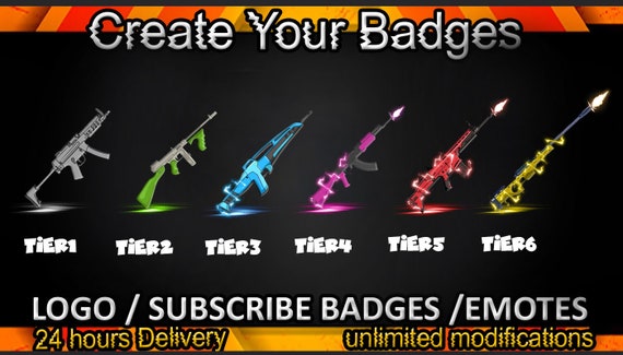 Guns Twitch Sub Badges / Guns Twitch Emotes/ Guns Badges for - Etsy UK