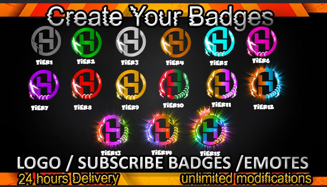 H Twitch Sub Badges / H Twitch Emotes/ H Badges for Streamers / H ...