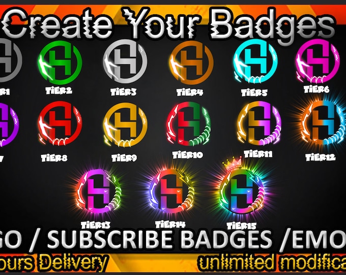 H Twitch Sub Badges / H Twitch Emotes/ H Badges for Streamers / H ...