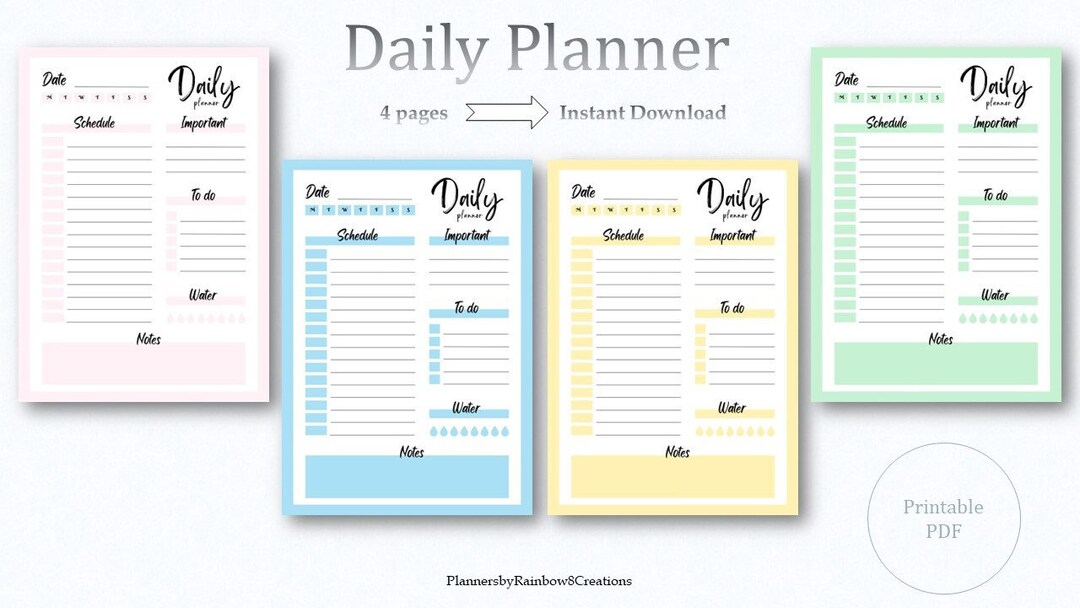 Daily Planner Notepad, 2024 Planner, Undated Planner, Daily Organizer ...