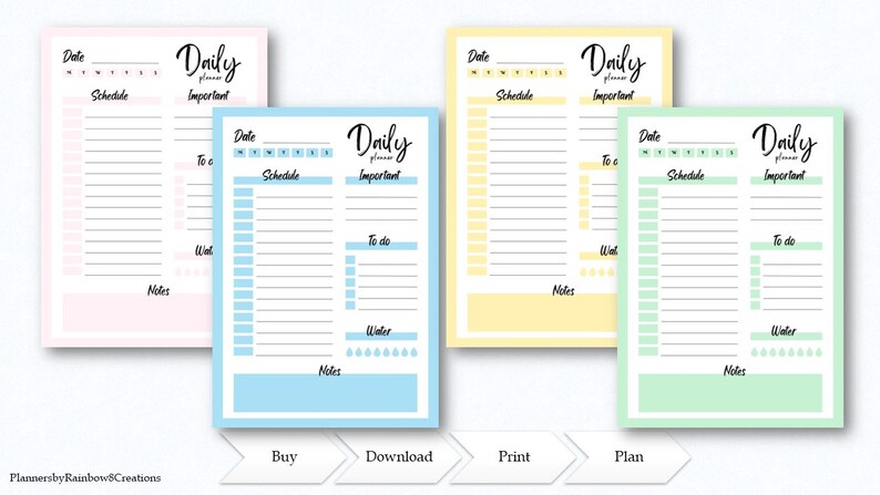 Daily Planner Notepad, 2024 Planner, Undated Planner, Daily Organizer ...