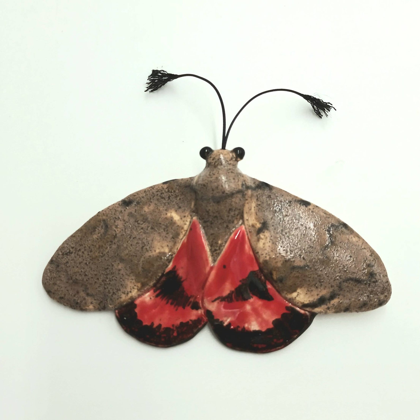 Ceramic Moth Wall Decoration Handmade - Etsy