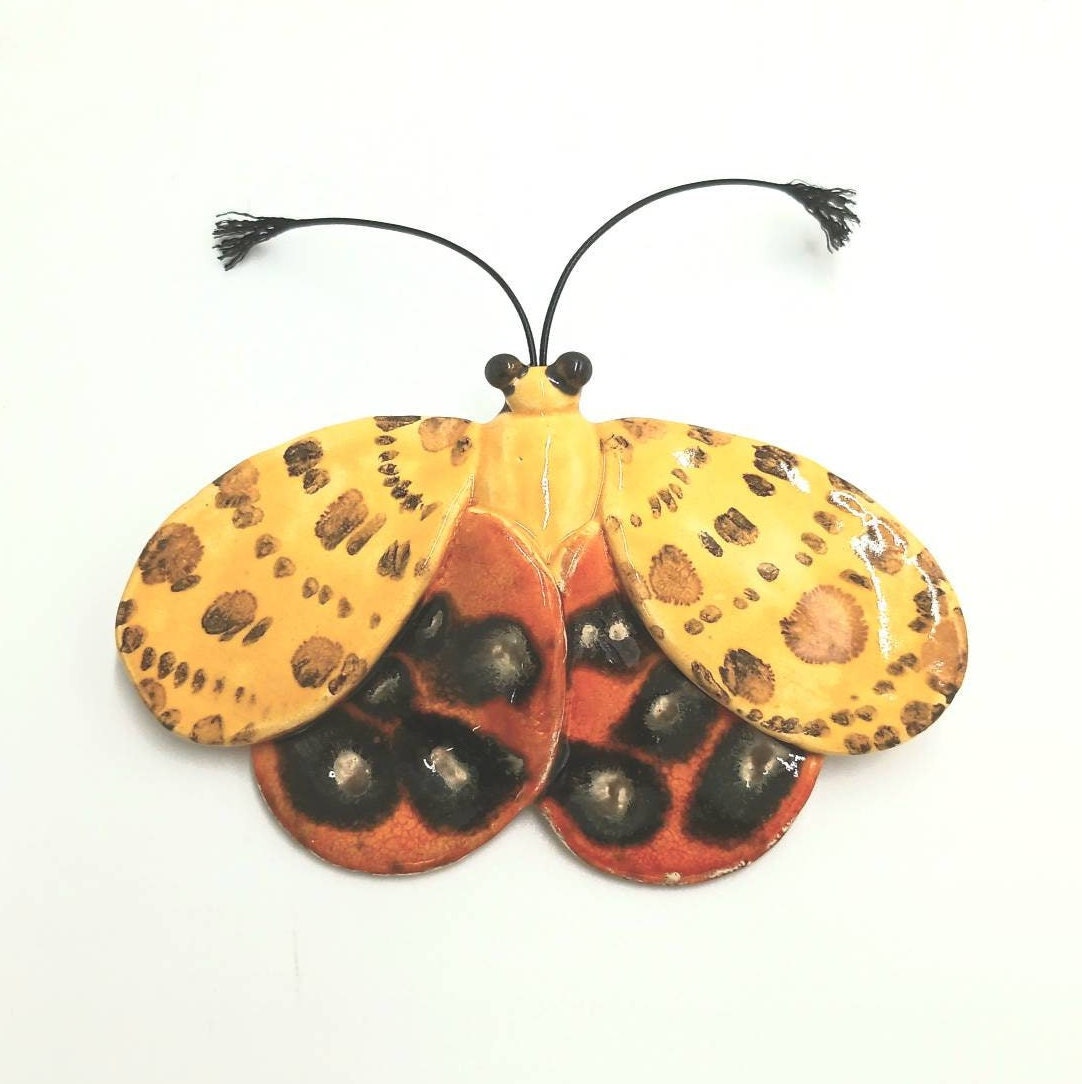 Ceramic Moth Wall Decoration Handmade - Etsy