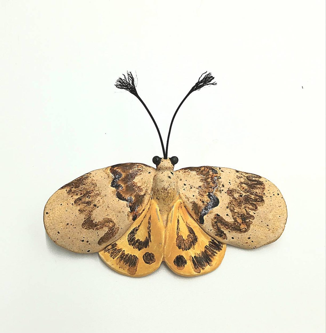 Ceramic Moth Wall Decoration Handmade - Etsy