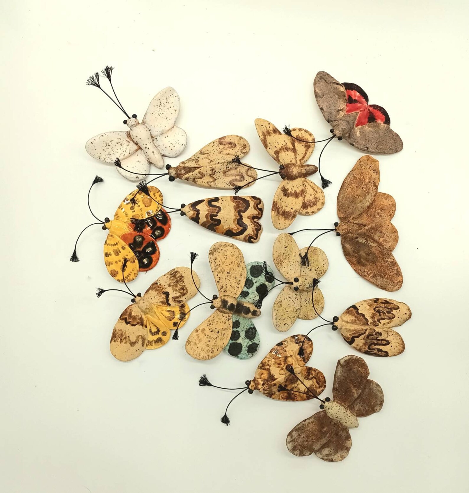 Ceramic Moth Wall Decoration Handmade - Etsy
