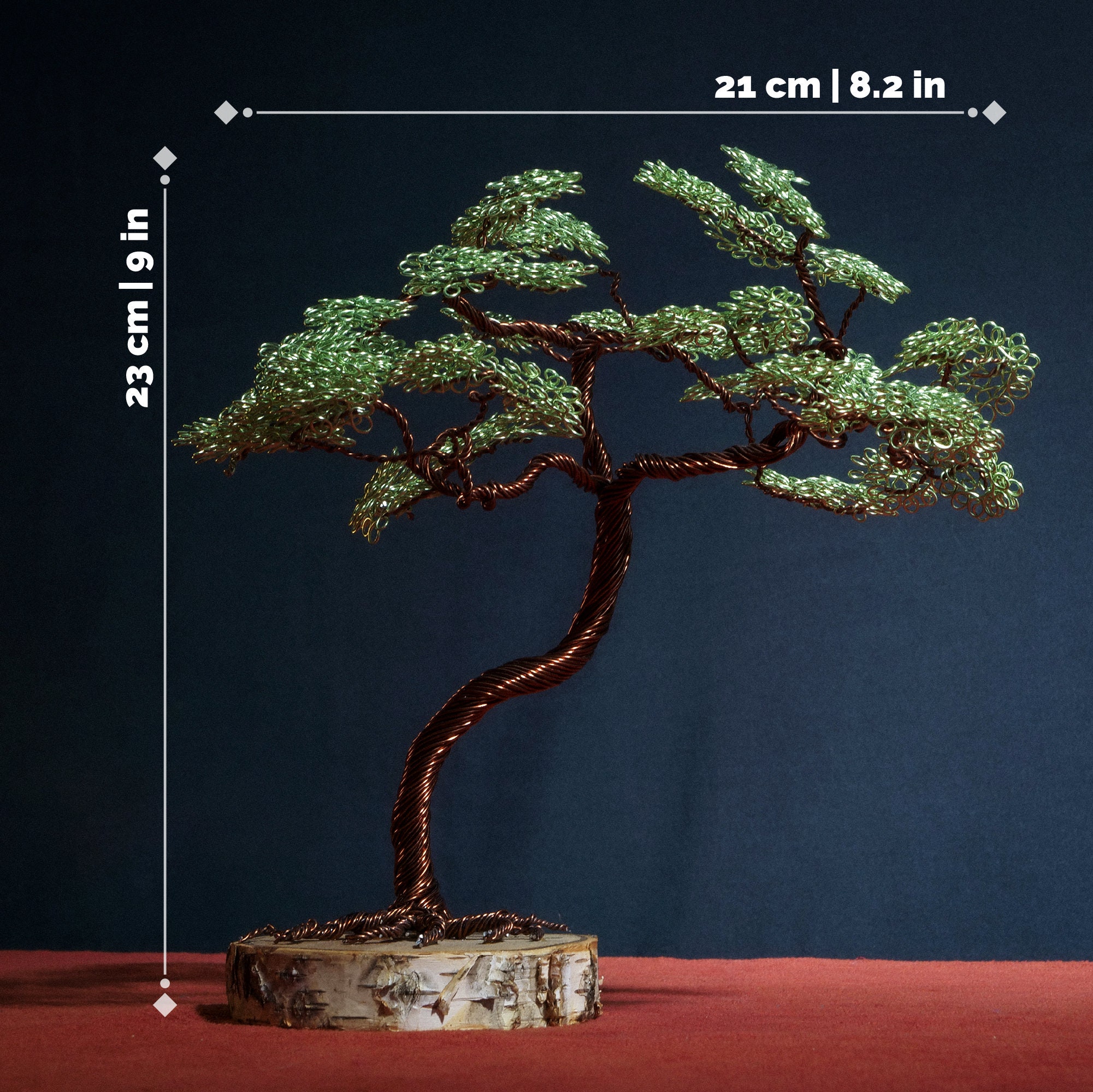 Japanese Metal Tree Sculpture, Wire Bonsai Centerpiece, Tree of Life ...