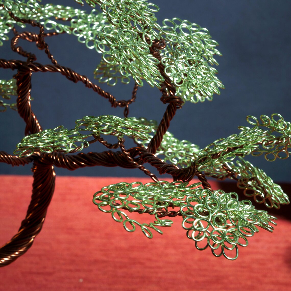 Japanese Metal Tree Sculpture, Wire Bonsai Centerpiece, Tree of Life ...