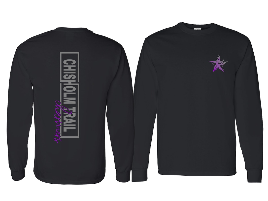 CTHS Charmers Shirt Long Sleeve Back Box Drill Team Dance Spirit Wear ...