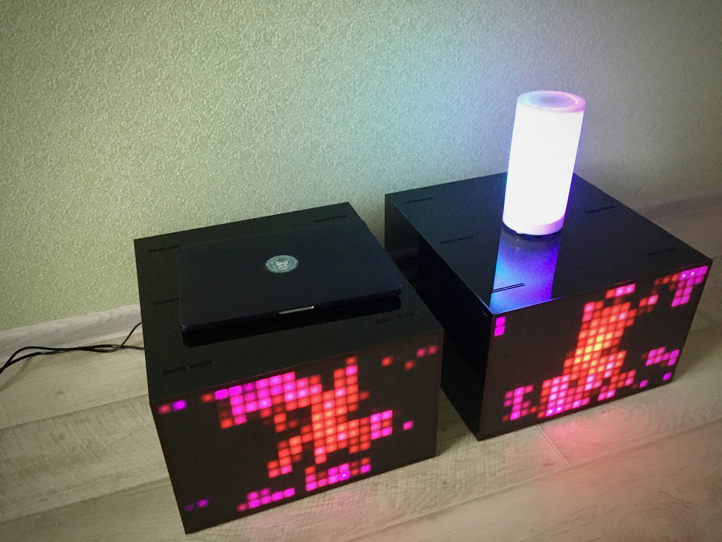 Home Theater Premium Speaker Stands Sound-reactive Led-cubes - Etsy