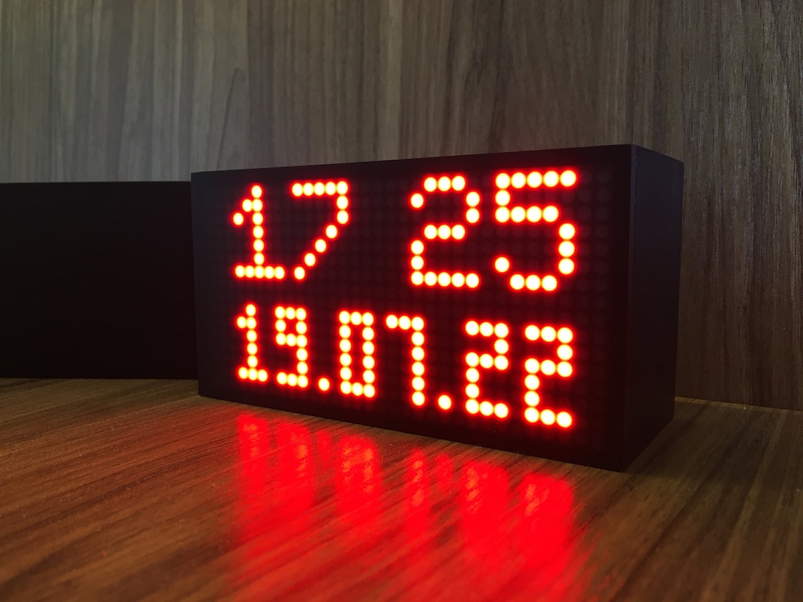 Wifi Smart LED Light Clock, Weather Station, and Running Line - Etsy